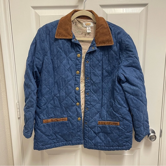 Talbots | Jackets & Coats | Vintage Talbots Quilted Denim Barn Jacket ...